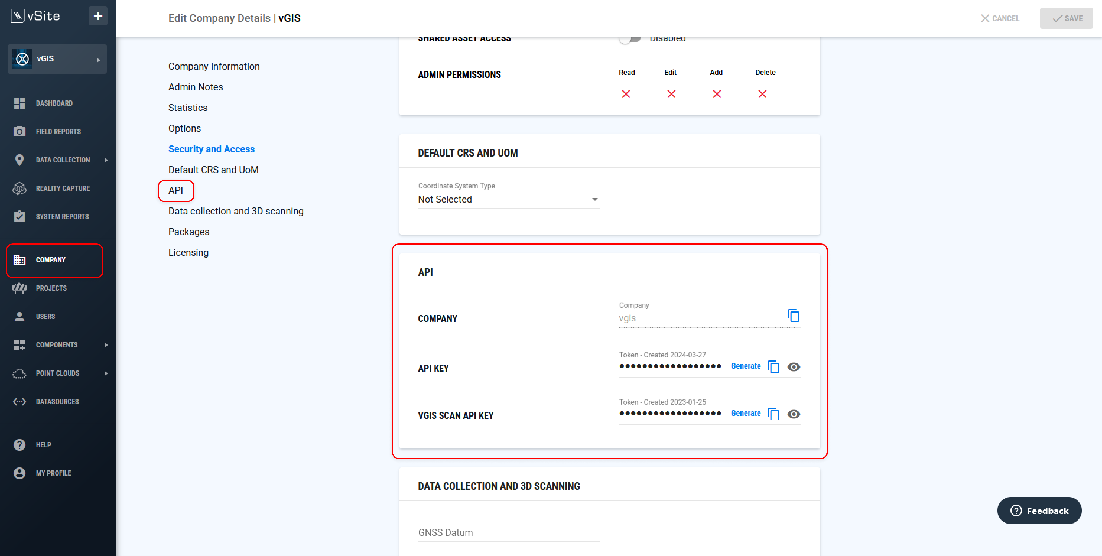 Locating the vSite API Key Generator (KB-AP045) – vGIS Support Center